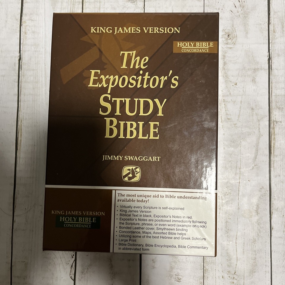 New The Expositor's Study Bible King James Jimmy Swaggart Black Bonded ...