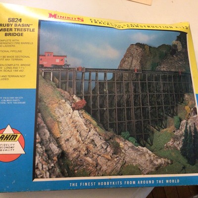 AHM Minikits HO Scale "Ruby Basin" Timber Trestle Bridge Kit 5824 | eBay