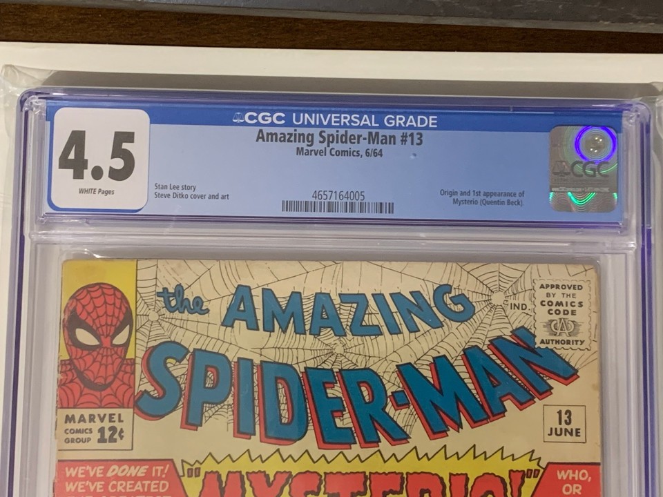 AMAZING SPIDER-MAN #13 CGC 4.5 WHITE PAGES 1ST APP. MYSTERIO DITKO/LEE ...
