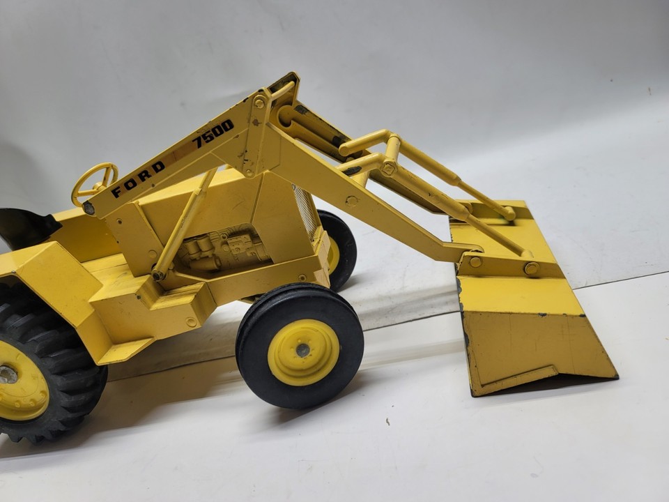 Vintage Ertl Ford 7500 Diecast 1:12 Backhoe Front Loader Tractor 36 ...
