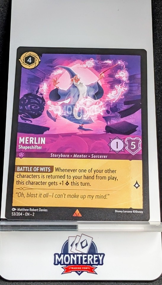 Merlin Shapeshifter NM-MINT Disney Lorcana TCG non holo 53/204 EN2 | eBay