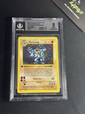 Machamp 8/102_ Holo_ Base Set_ 1st Edition Shadowless BGS 8 | eBay