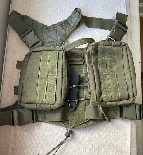 Tactical Chest Rig Mens M Adjustable Army Green Compact, Low Visibility ...