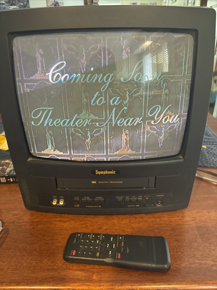 Symphonic 13” TV VCR VHS Combo Retro Gaming SC313D Works Tested With ...