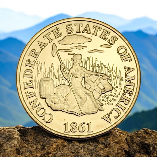 1861 Civil War CONFEDERATE STATES OF AMERICA $20 Dollar CSA TOKEN COIN ...