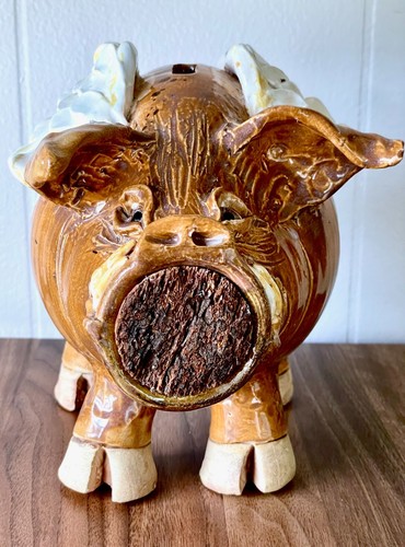 Turtle Island Pottery - WHEN PIGS FLY PIGGY BANK by Maggie Jones | eBay