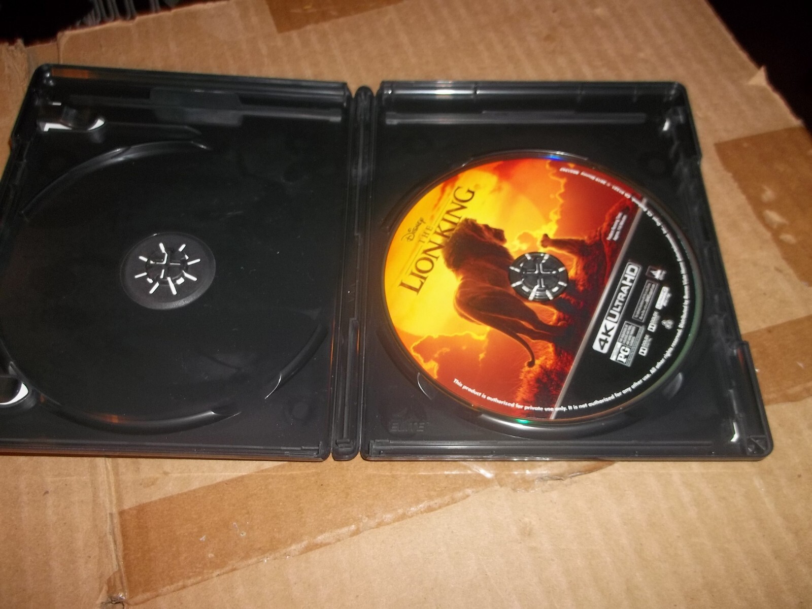 The Lion King, 4K Ultra Disc in Case only, No Blu-Ray or Digital ...