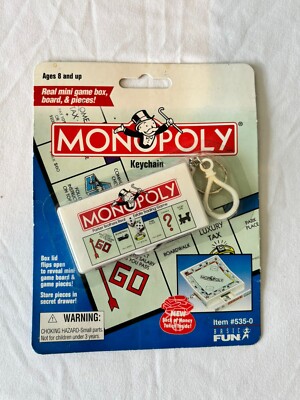 Vintage Monopoly KeyChain Mini Game Box Board & Pieces SEALED | eBay