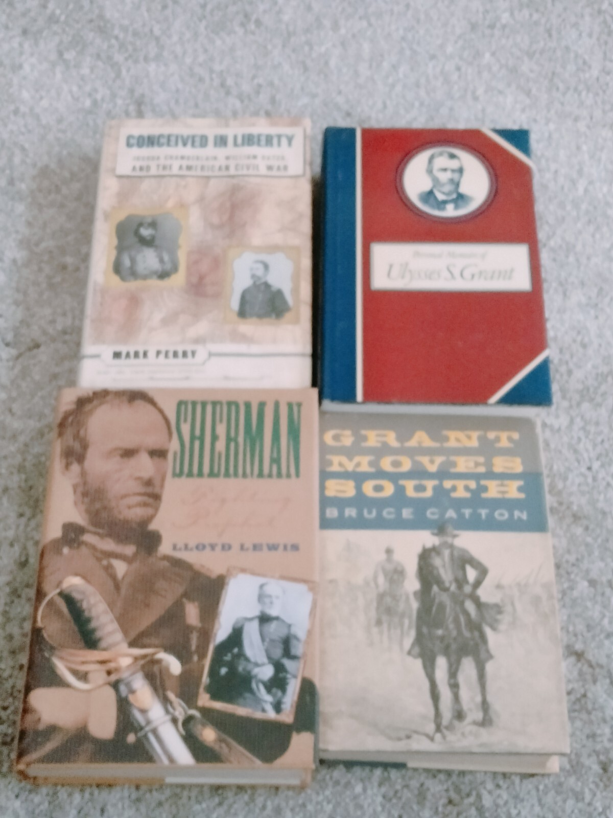 Lot 4 Civil War Biographies / Histories: Grant Sherman Chamberlain etc ...
