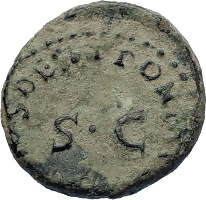CLAUDIUS - Genuine 41AD Rome Food MODIUS Authentic Ancient Roman Coin ...