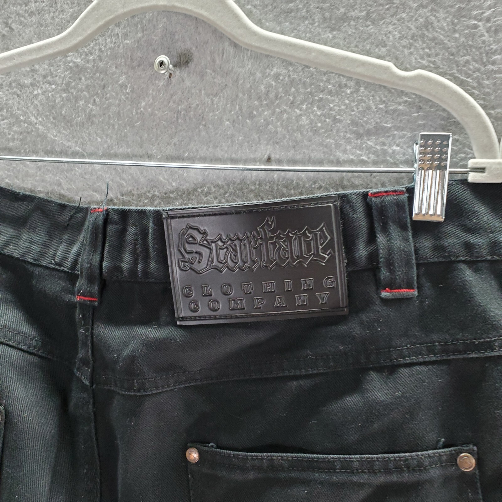 Scarface Men Shorts 38 Black Denim Graphic Al Pacino … - Gem