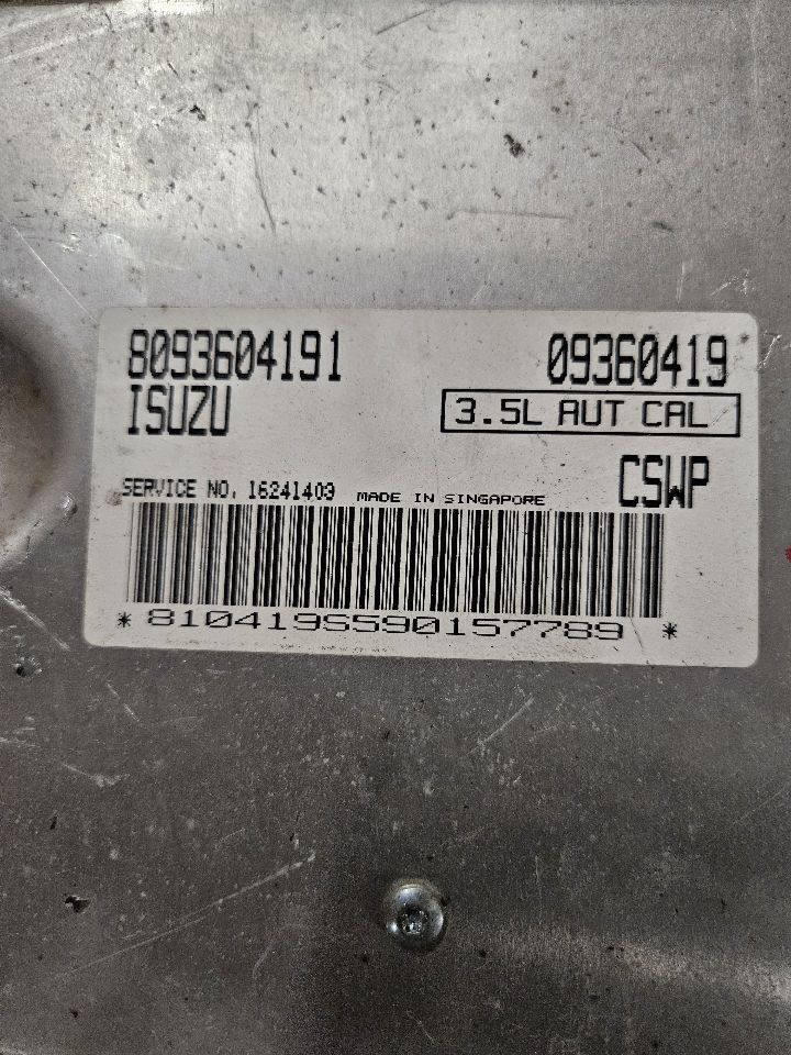 Engine ECM Electronic Control Module 3.5L Fits 99-01 ISUZU VEHICROSS ...