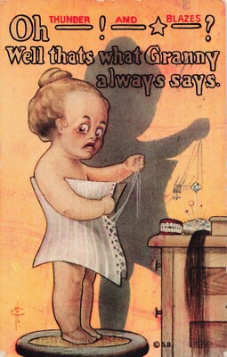 Postcard c1912 Humor Comic Little Girl Corset | eBay
