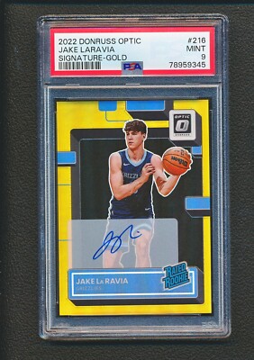2022-23 Donruss Optic Jake LaRavia Rated Rookie Auto Gold Holo 09/10 RC ...
