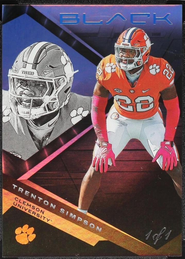 2023 Panini Chronicles Draft Picks - Black Trenton Simpson #21 Platinum ...