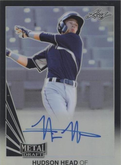 2019 Leaf Metal Draft - 1990 Throwback Autographs Hudson Head #LT-HH1 ...