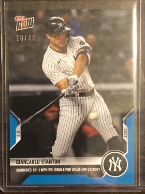 2021 Topps Now #749 Giancarlo Stanton New York Yankees 28/49 | eBay