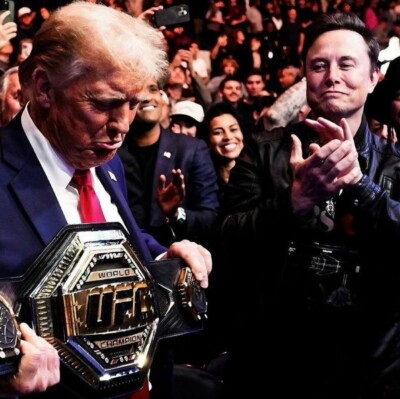 ELON MUSK ATTENDS UFC FIGHT AT MSG SHOWING CHAMPION BELT - 4x6 Glossy ...