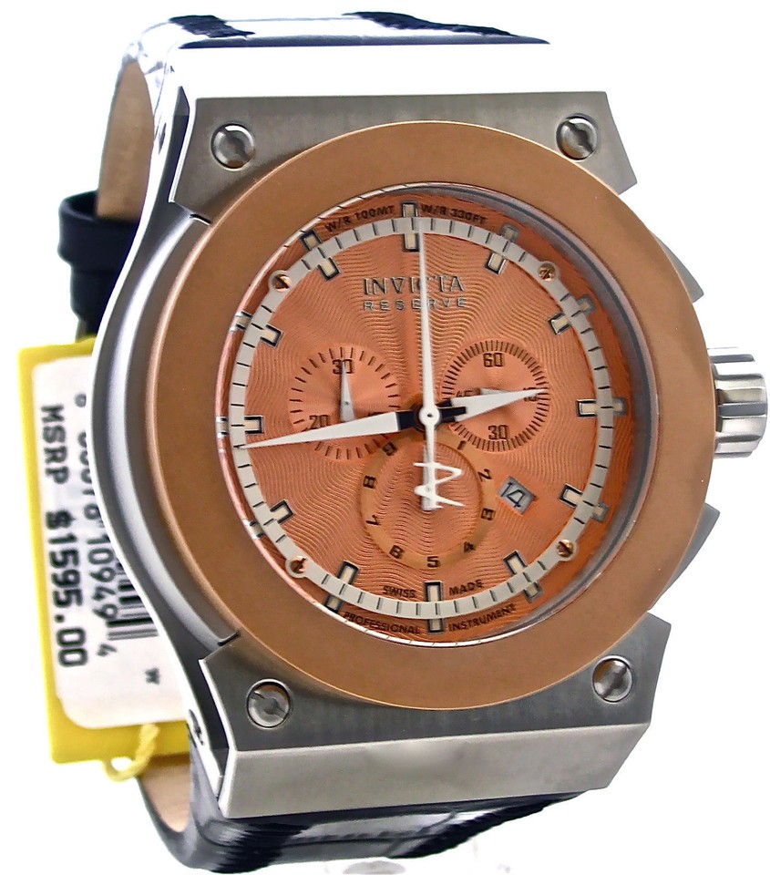 Swiss Made Invicta 10949 Akula Reserve Chronograph 18K Rose Gold Tone ...