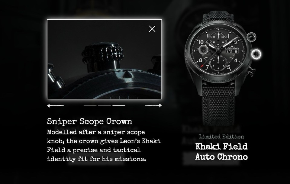HAMILTON Resident Evil Requiem Leon Khaki Field Auto Chrono Watch ...