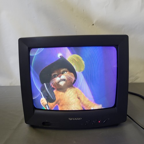 Sharp 14" inch CRT TV Video Retro Gaming Television 37EM-33H Colour TV ...