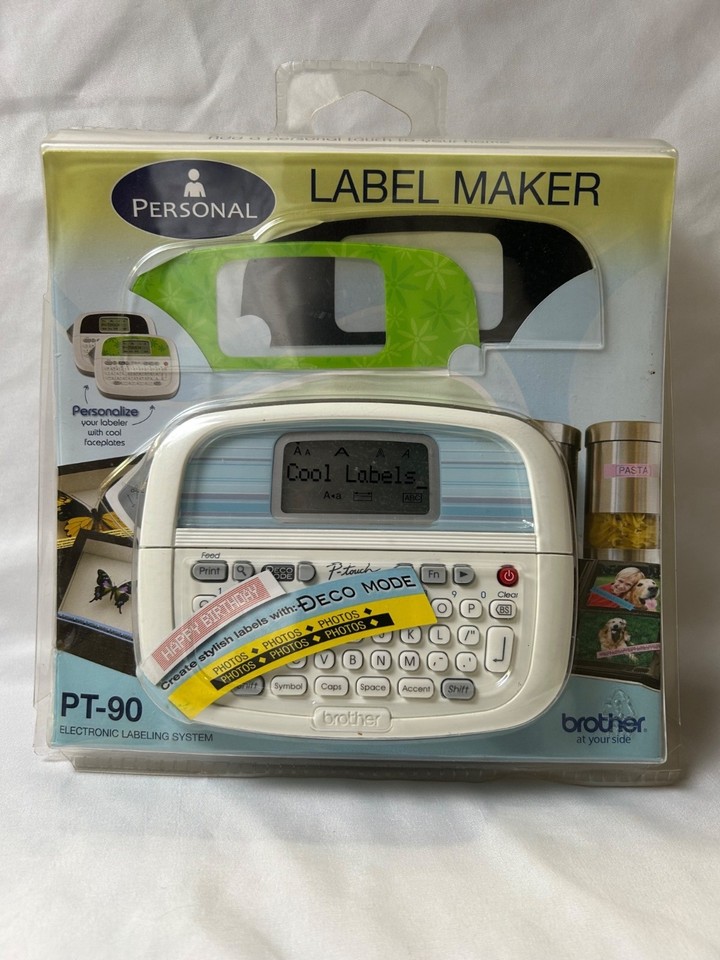 Brother PT-90 Label Maker Set With 2 Tape Refills 2 Font Sizes ...