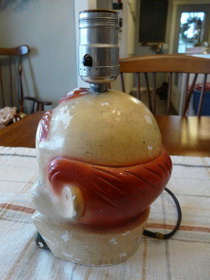 Vintage JoJo Electric Banker Chalkware Clown Bank Lamp | eBay