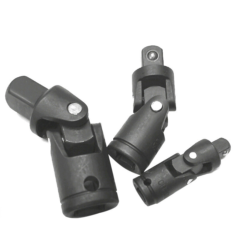 3Pcs Joint Swivel Socket Adapter Set 1/4" 3/8" 1/2" Impact Joint Blk ...