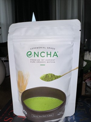 Encha Ceremonial Grade Matcha Powder, Organic First Harvest Japanese ...