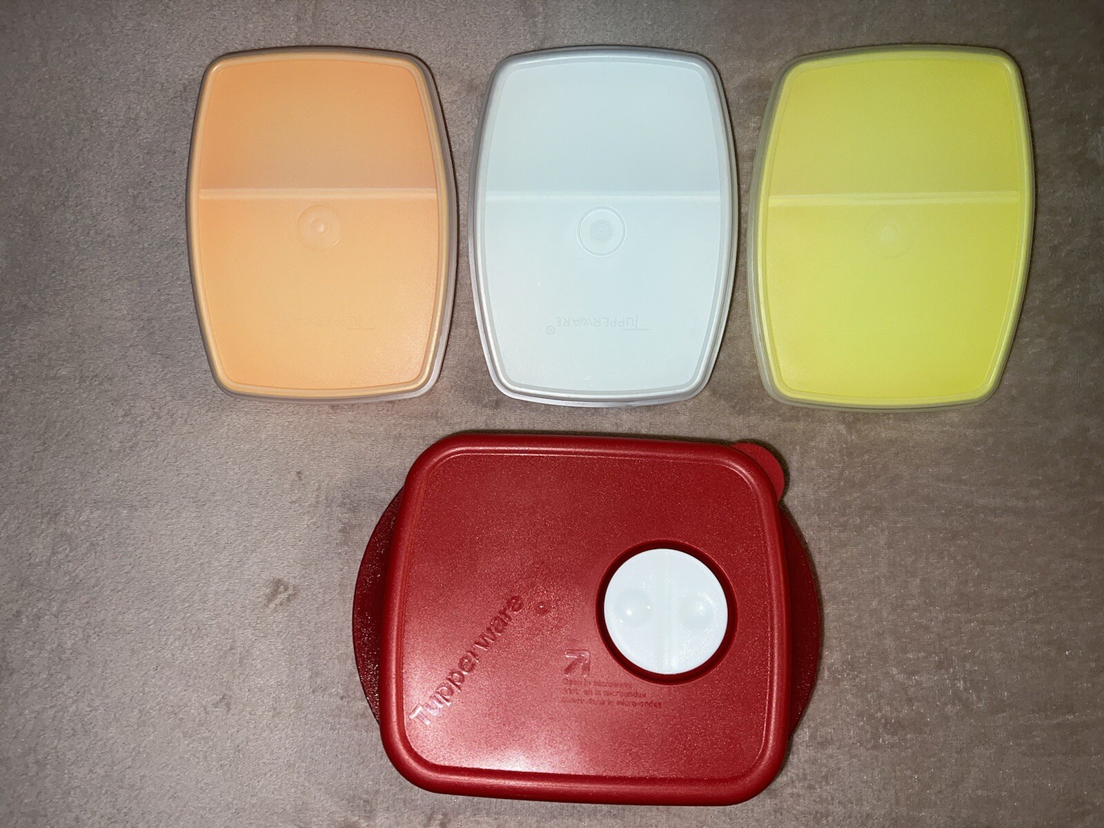 Tupperware Lot 4 Divided Lunch Dishes 813-4 813-5 813-6 & 3385-A3 with ...