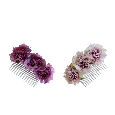 1 Piece Carnation Flower Hair Comb Clips Bridal Dancer Wedding Party ...