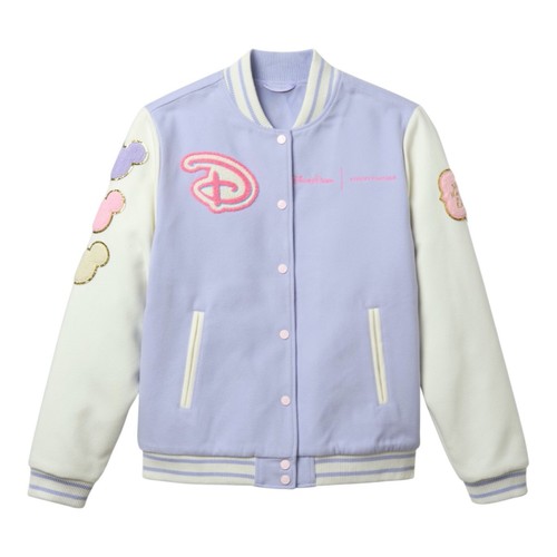 Walt Disney World Stoney Clover Logo Varsity Jacket Women Lavender L | eBay