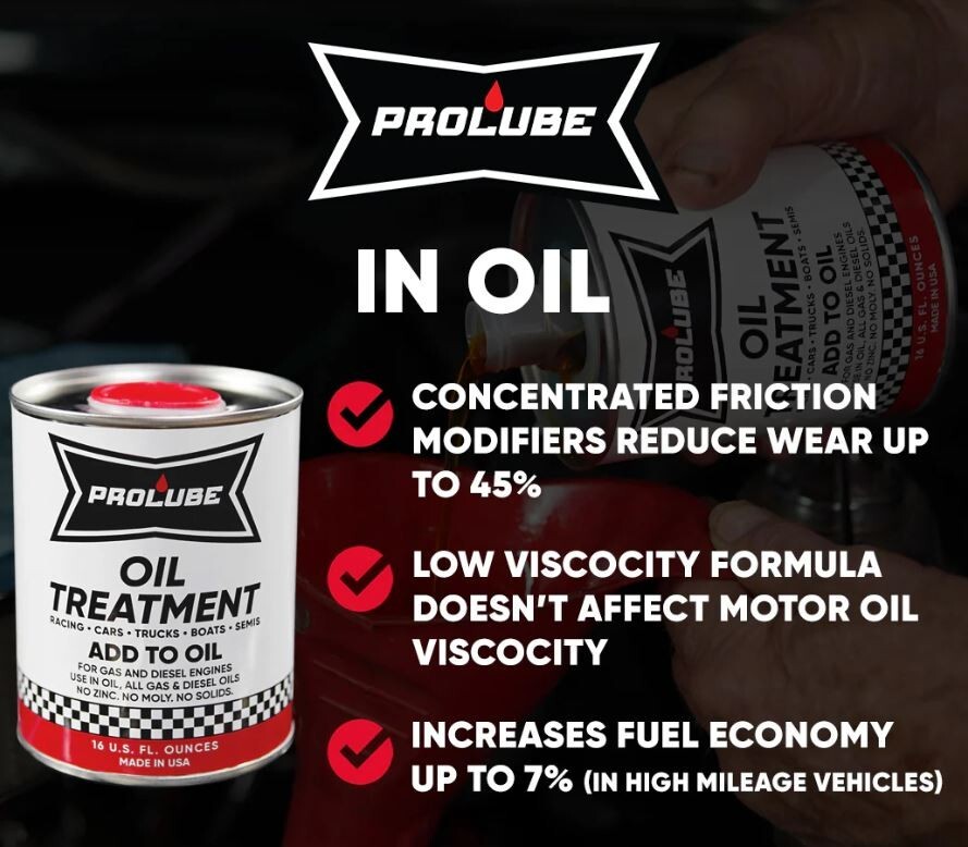 Prolube Oil Treatment 1 Gal, Increased HP, Engine Reliability Oil ...