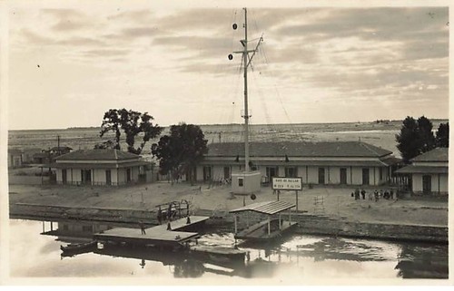 Egypte - Photo 14,3*9 cm - Gare de Ballah, poste vigie sur le Canal de ...