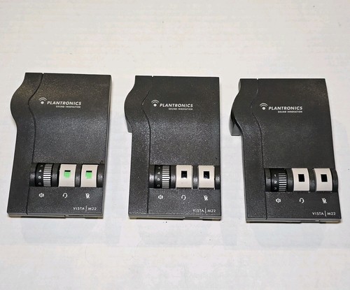 Pack Of 3 Plantronics M22 Vista Headset Universal Modular Amplifier w/Cords | eBay