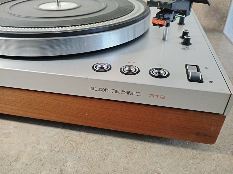 Philips Servo Belt Drive Electronic 312 Turntable Shure rxt5 Cartridge ...