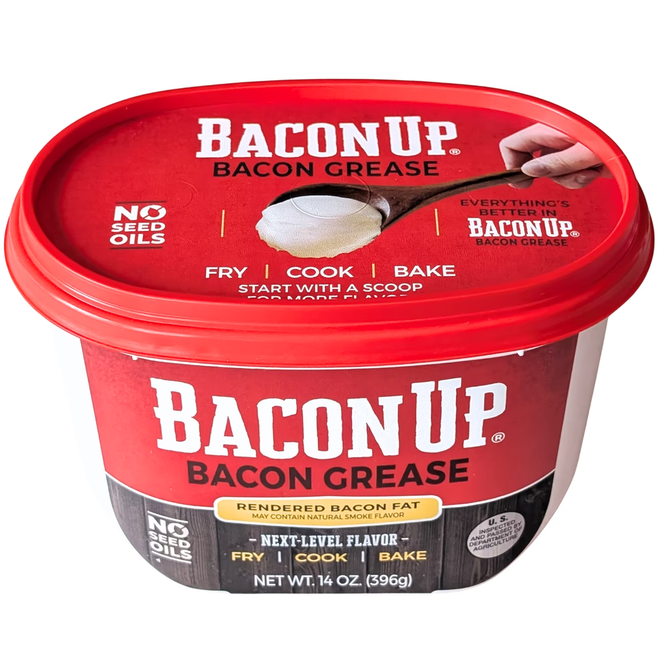 Bacon Up Bacon Grease Rendered Bacon Fat for Frying, Cooking, Baking ...
