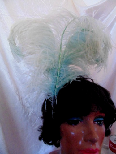 3 Lot Plume Ostrich Feather Fascinator Headband Gatsby Flapper Costume ...