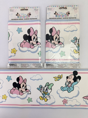 Vintage DISNEY Babies Decorative Border Wallpaper 3 x 4.57 m - NEW OLD ...