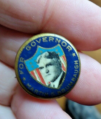 1914 Pinback Button - Martin Brumbaugh For Pennsylvania Governor | eBay