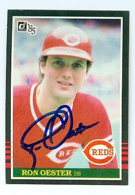 Ron Oester autographed baseball card (Cincinnati Reds) 1985 Donruss #81 ...