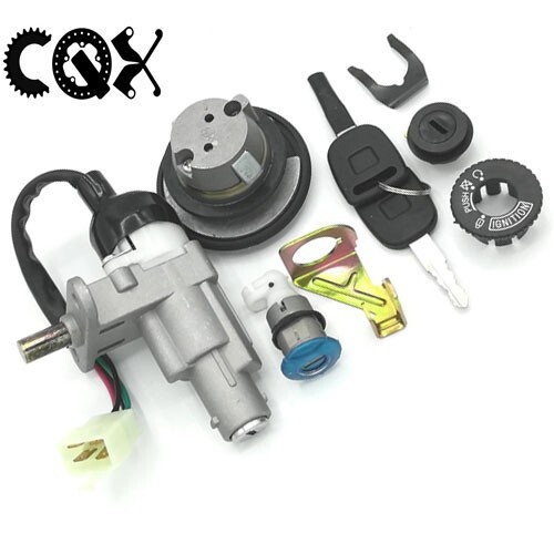 IGNITION LOCK KEY SET SCOOTER GY6 CHINESE 4STROKE 50-150cc PEACE ZNEN ...