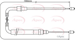 Apec CAB1334 Brake Cable for sale online | eBay UK