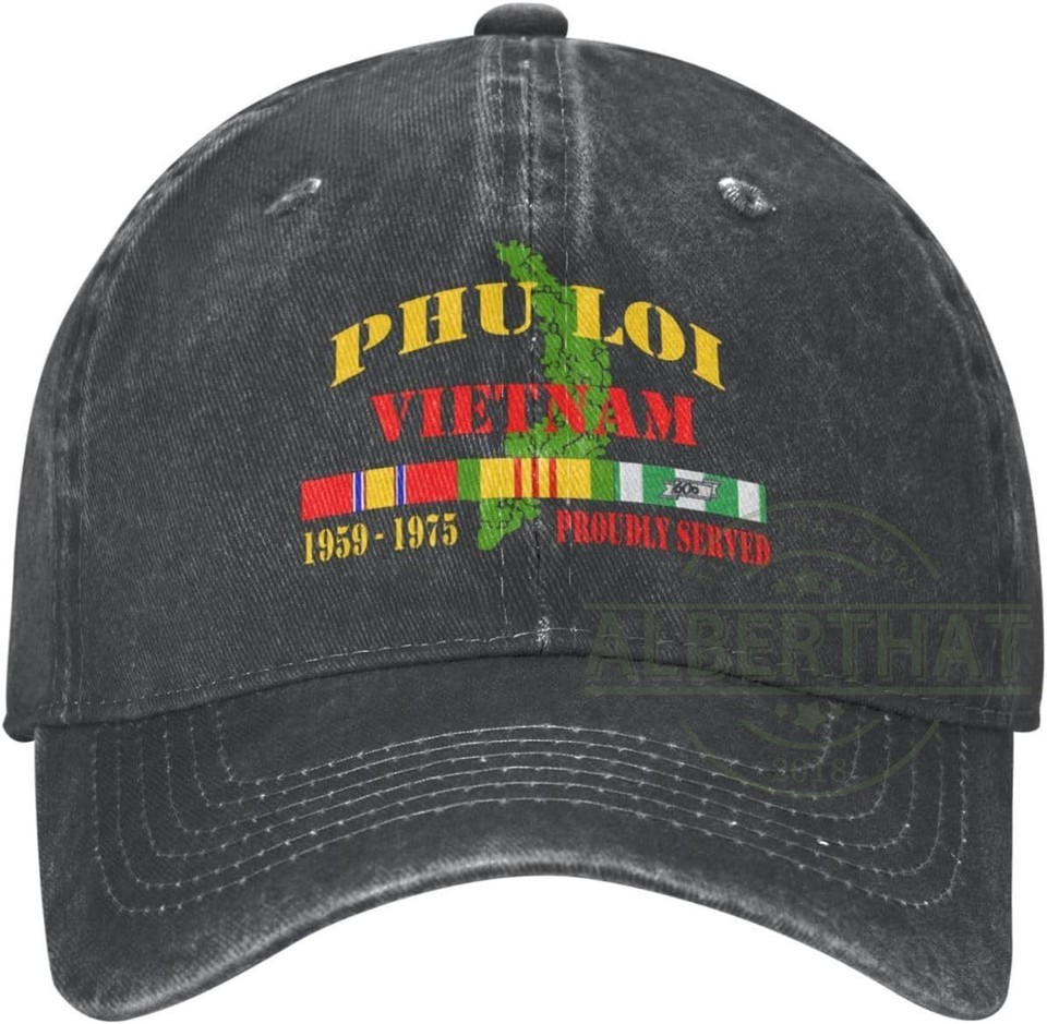 PHU LOI Vietnam Veteran Unisex Denim Hat Adjustable Baseball Cap | eBay