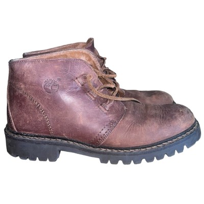 VTG Timberland Made in Italy Brown Suede Lace Up Leather Boots | eBay