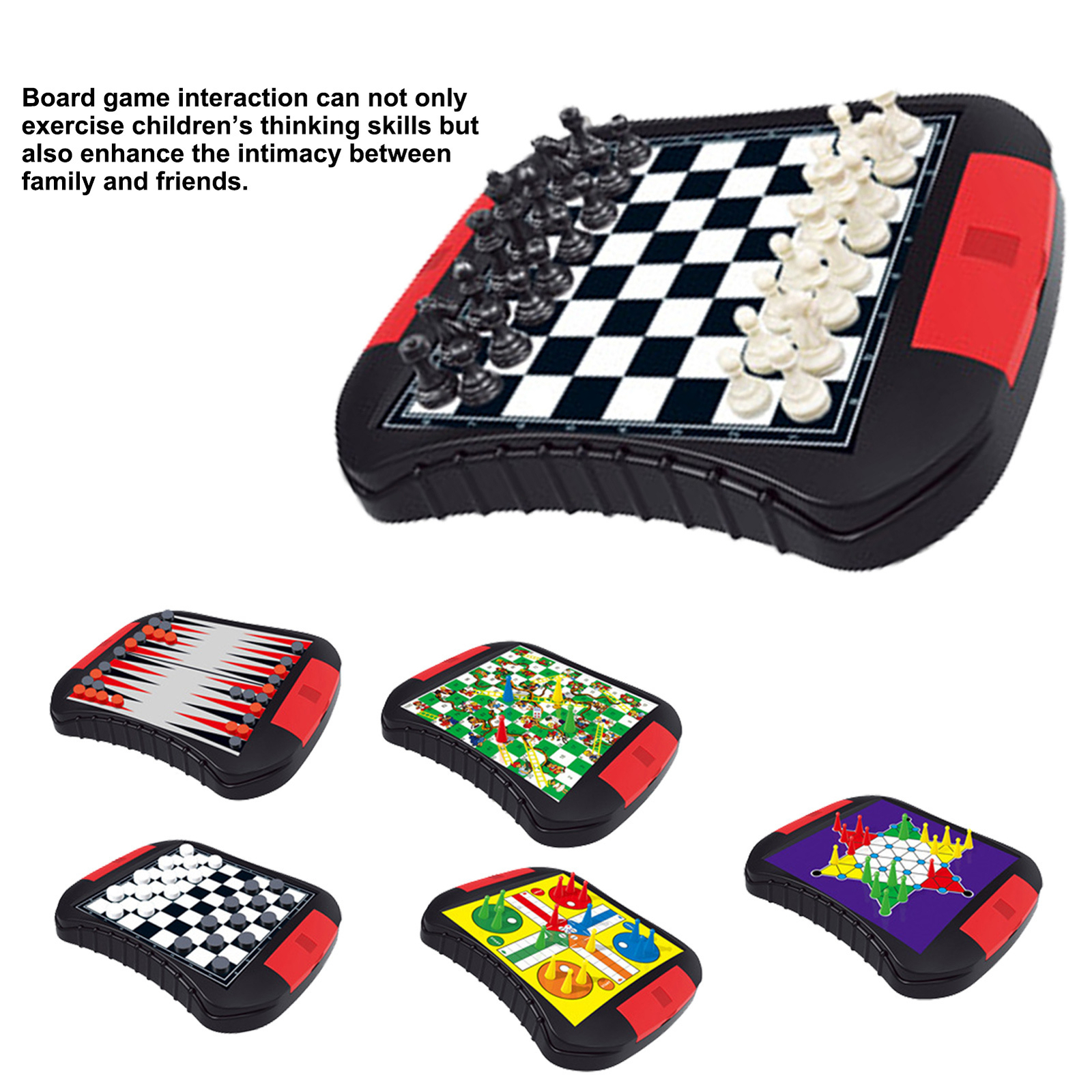Board Chess Claasic Set 6-in-1 Developmental Multiplayer Chess Game for ...
