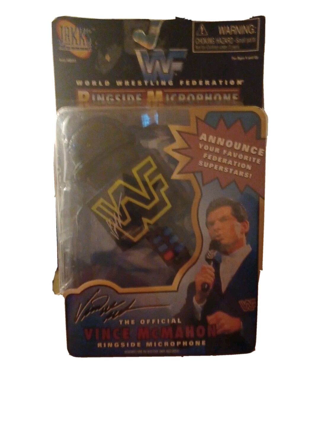 WWF Official Ringside Microphone Vince McMahon Jakks Pacific Item ...