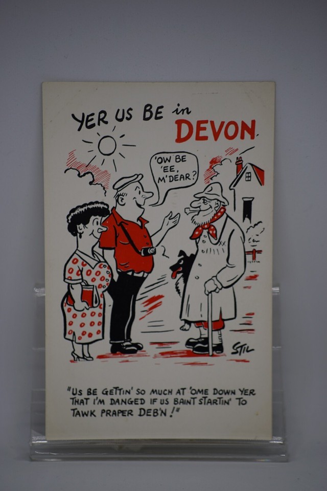 Postcard Seaside Comic Saucy Risqué Pipe Dog Tourist Exeter Devon ...
