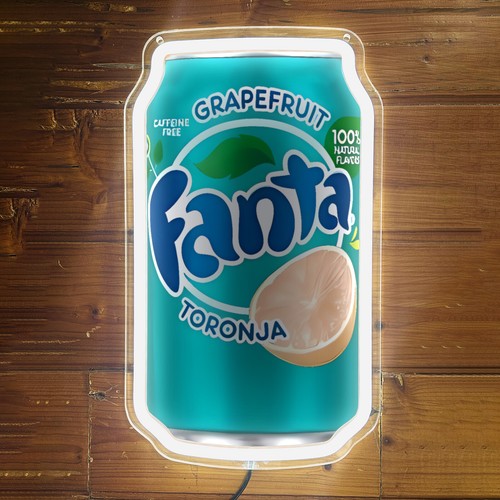 Fanta Soda Drink Can Pizza Shop Bar Pub Wall LED Silicone Neon Sign ...