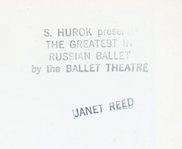 Ballerina / Dancer Janet Reed 1940s Ballet Theatre 8x10 photograph | eBay